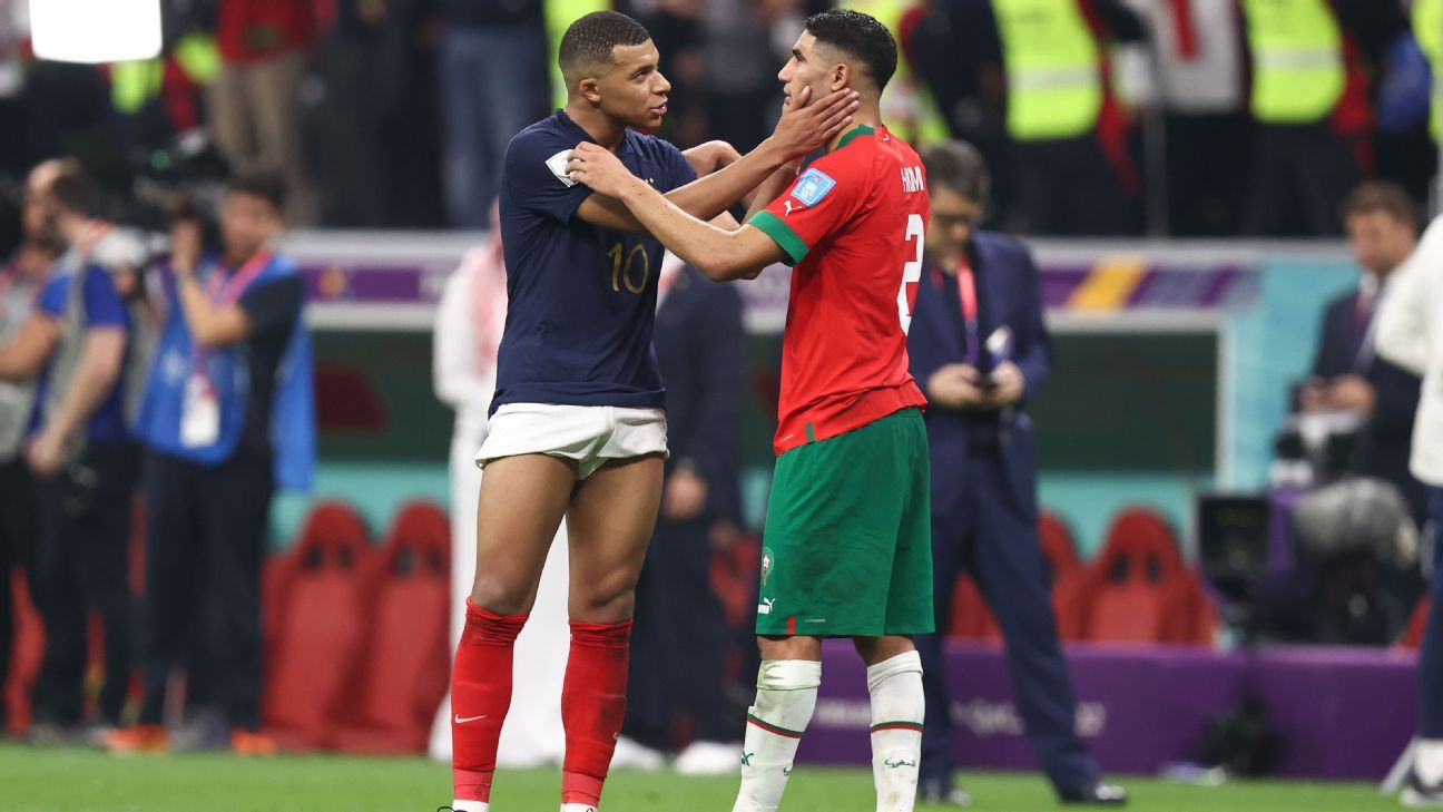 Mbappé y un emotivo mensaje para Hakimi tras la semi del Mundial - ESPN