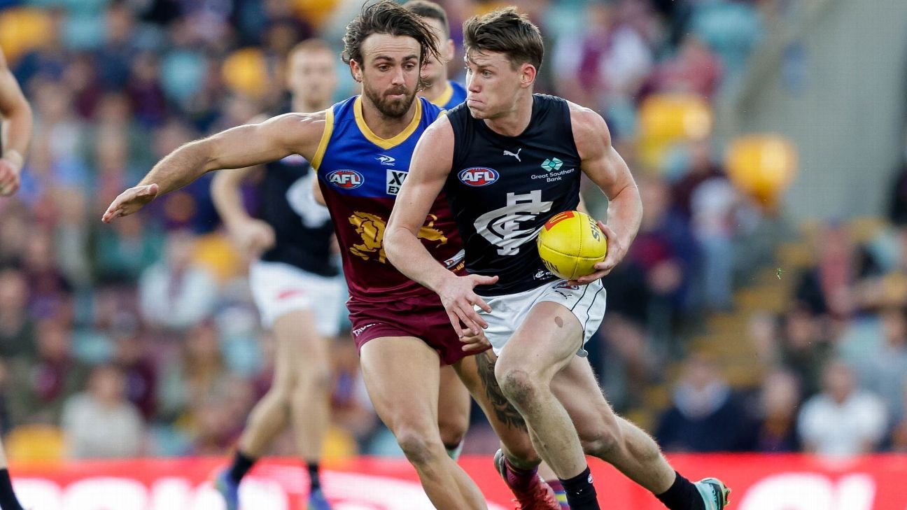 AFL Carlton star Sam Walsh sidelined with back surgery - ESPN