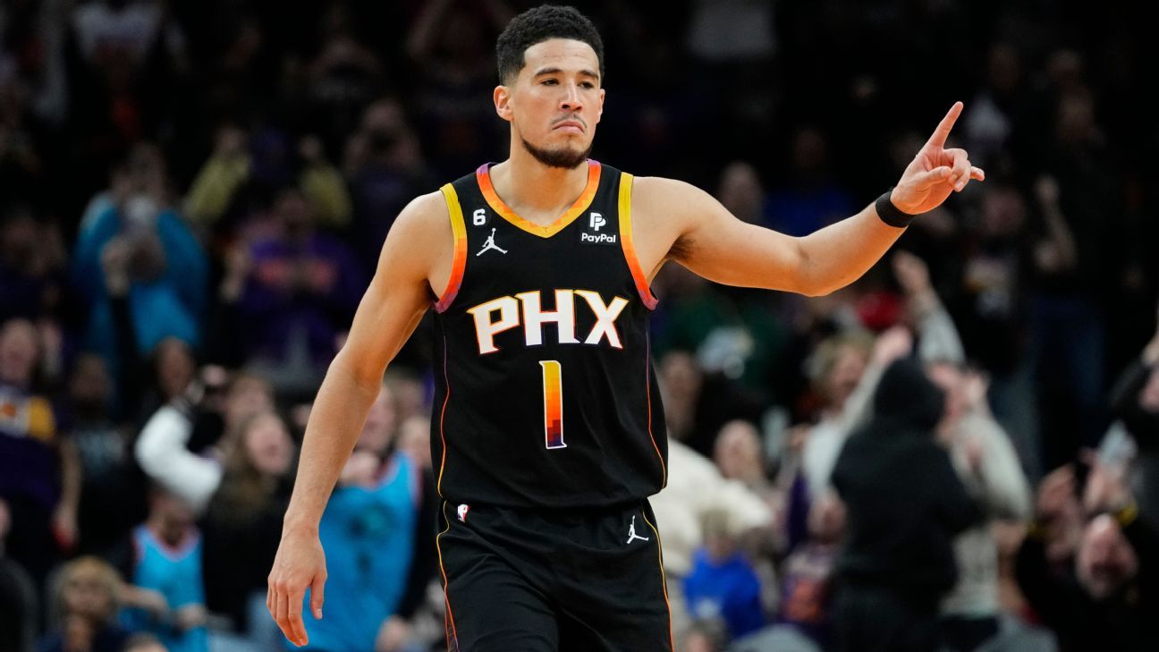 Devin Booker (ingle), disponible ante los Nuggets para el día de ...