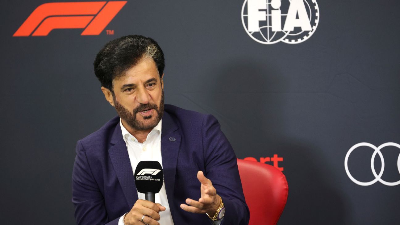El presidente de la FIA, Mohammed Ben Sulayem, se retira de las operaciones de F1 - ESPN