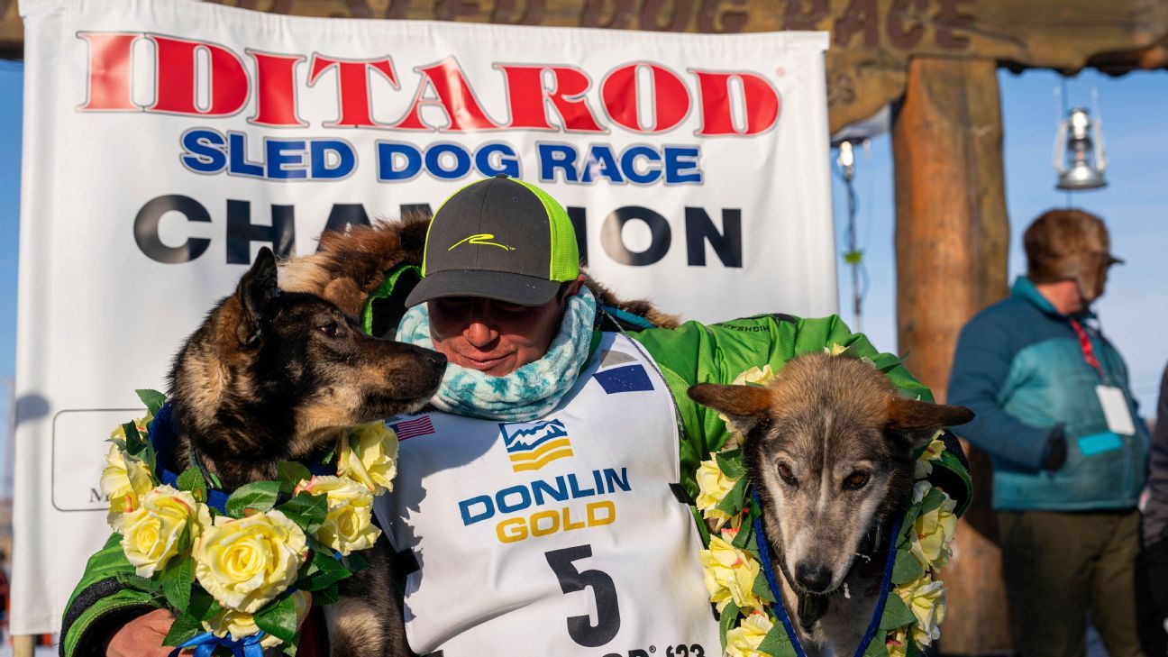 Redington, grandson of Iditarod co-founder, wins 2023 edition - ESPN