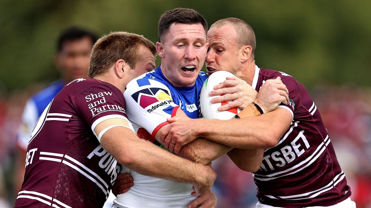 NRL Round 5 Manly Sea Eagles Newcastle Knights play out 12-try draw - ESPN