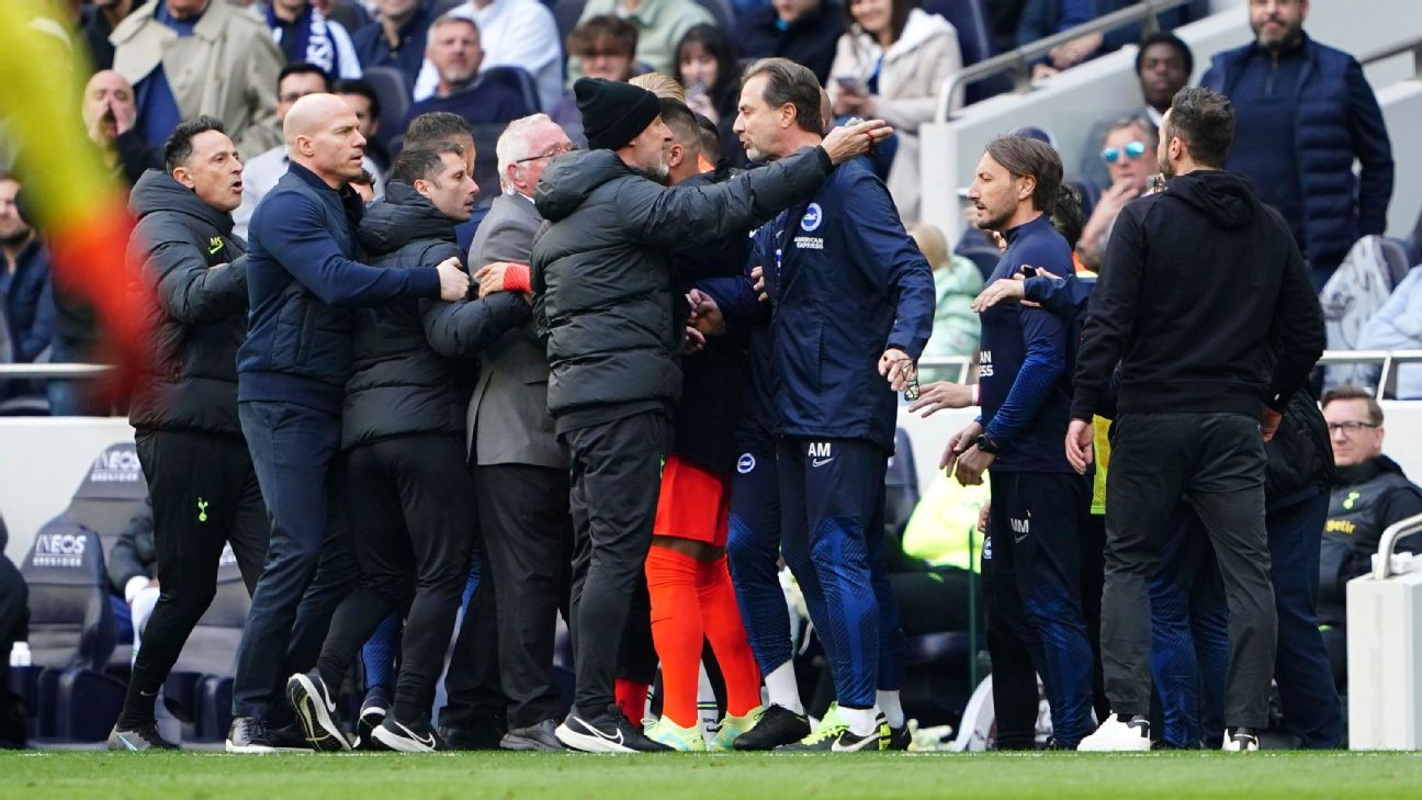 Los entrenadores de Tottenham y Brighton Stellini y De Zerbi fueron ...