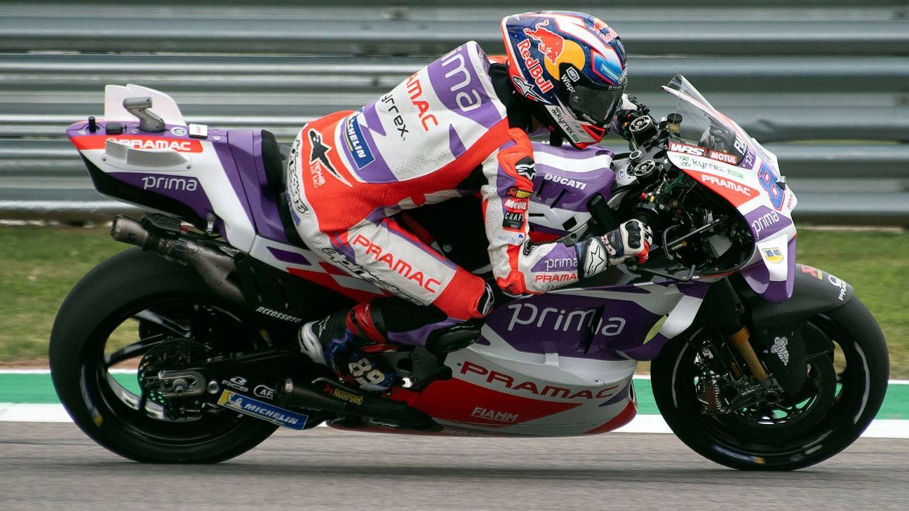MotoGP: Jorge Martín venció a la fiebre y lideró los ensayos de Estados ...