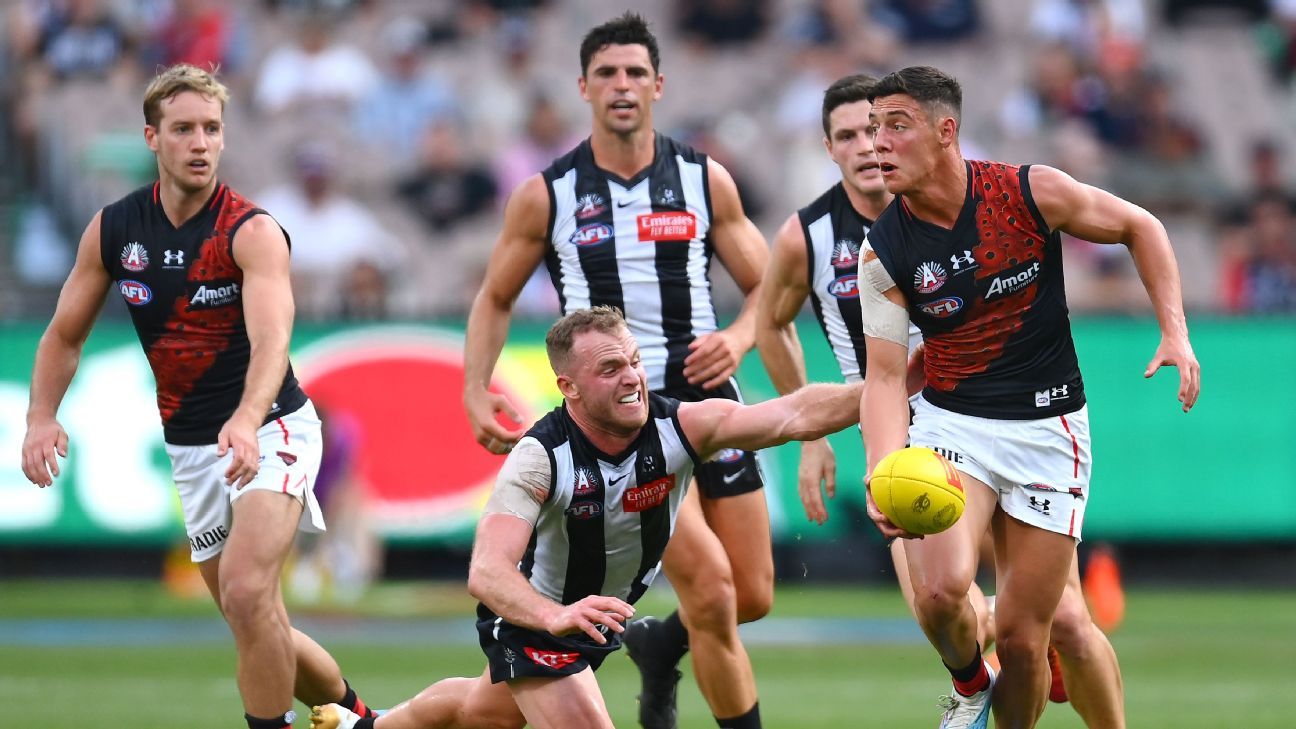 Essendon's Caldwell escapes ban for punching Daicos - ESPN