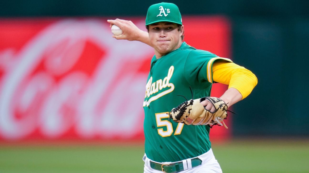 Padres añade a Mason Miller y JP Sears de A's, fuentes - ESPN