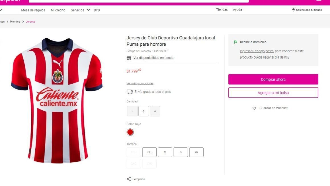 Tienda se adelanta a Chivas y ya vende su nueva playera - ESPN