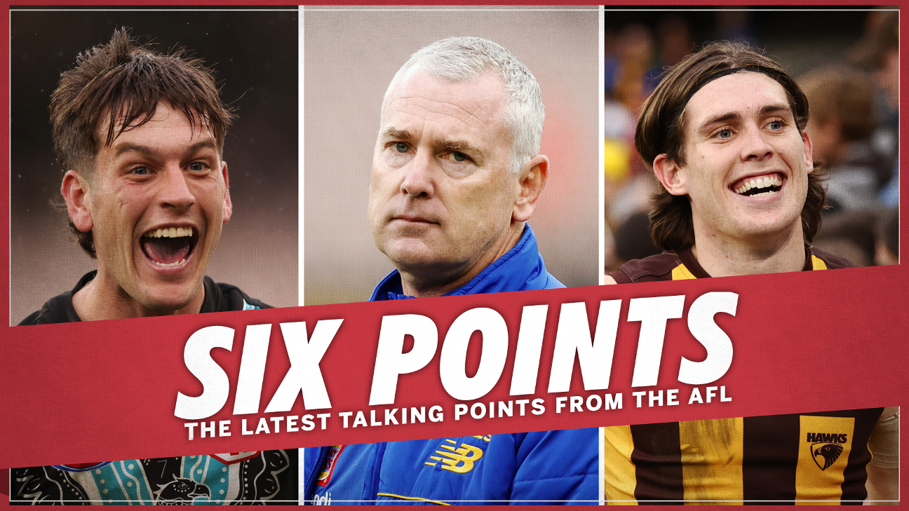 AFL 2023 ESPN's The Six Points - The rise of Zak Butters, Eagles ...