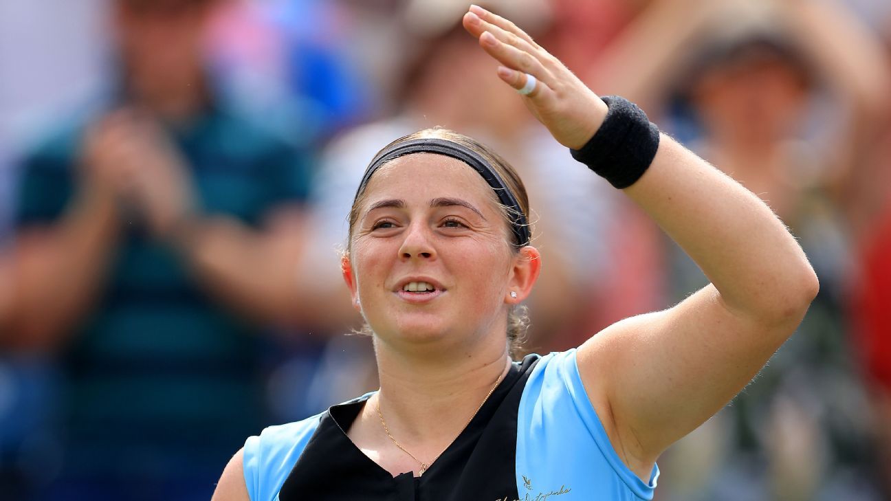 Jelena Ostapenko holds off Barbora Krejcikova for 2nd grass title - ESPN