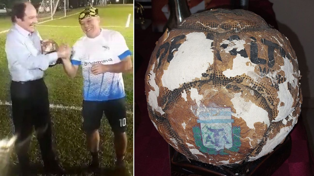 La pelota que debía estar en poder de Fernando Pandolfi pero tenía el ...