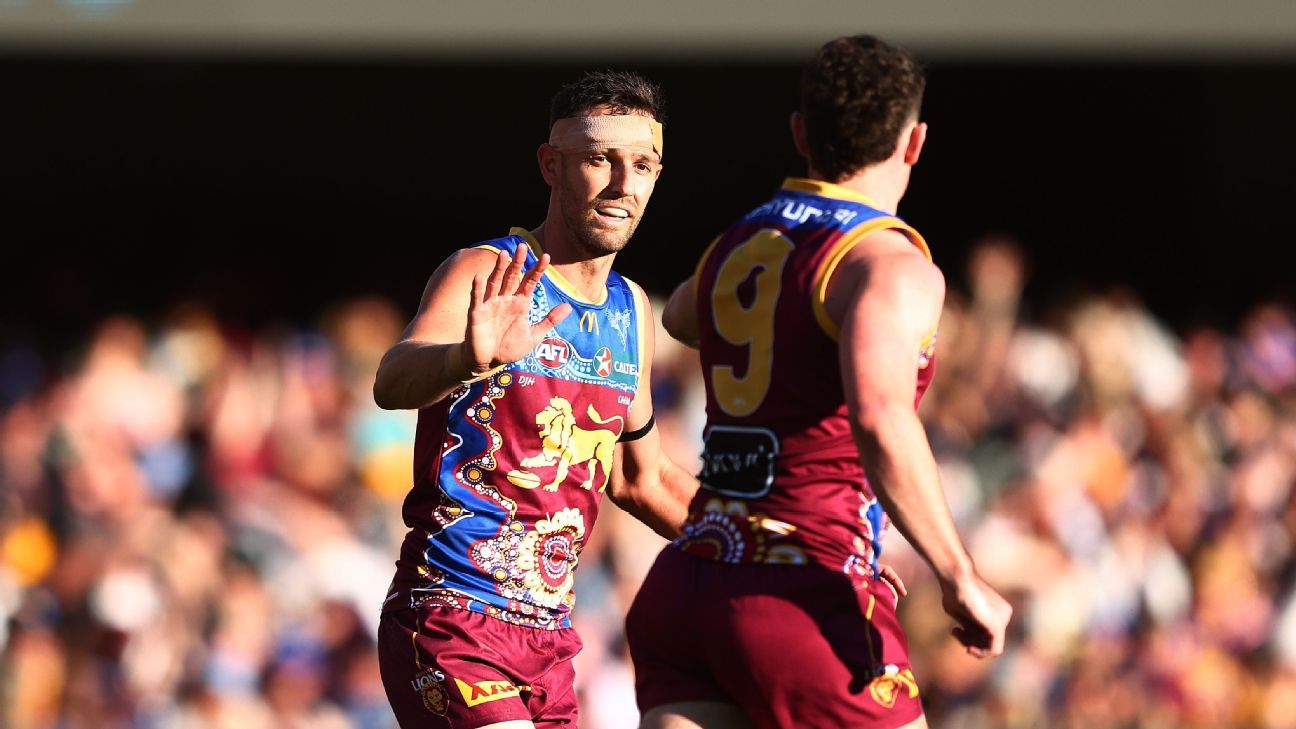 AFL Round 17 Gunston kicks six goals, Lions ease past Eagles in AFL - ESPN