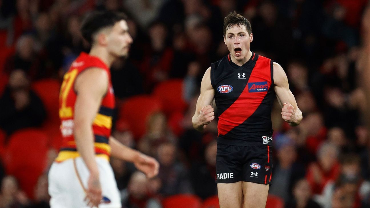 AFL Round 17 Essendon Bombers brush Adelaide Crows, surge to fifth spot ...