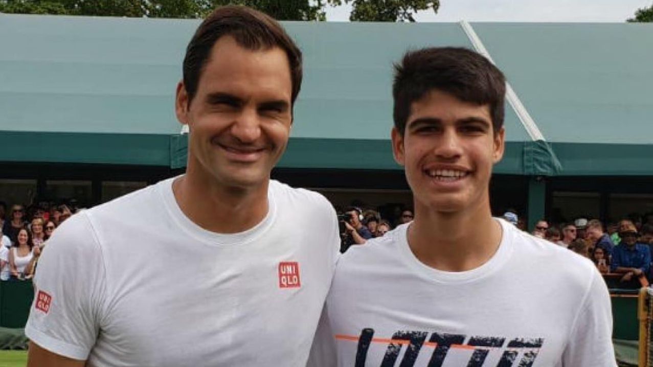 La historia del entrenamiento entre Federer y Alcaraz en Wimbledon 2019 ...