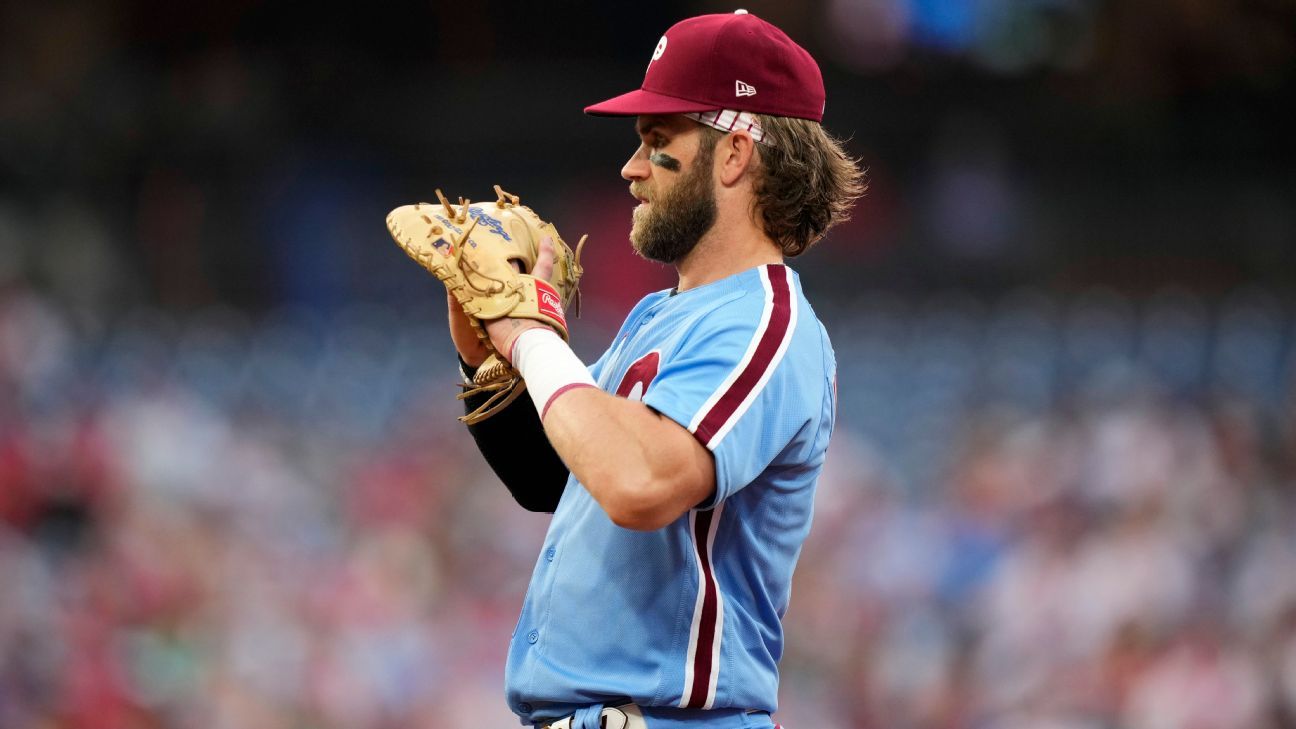 Phillies: Bryce Harper (espalda media) irá día a día - ESPN