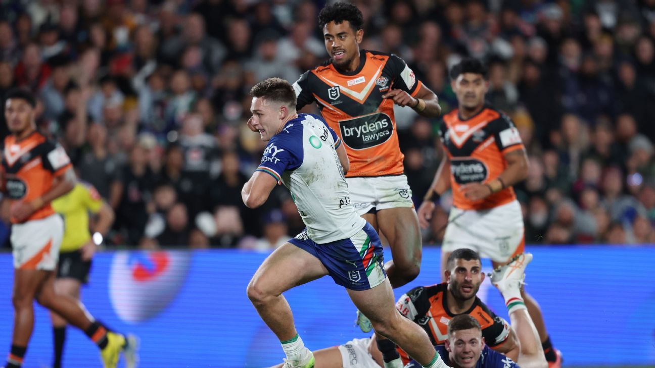 NRL Round 24 Warriors beat Wests Tigers to boost NRL top-four hopes - ESPN