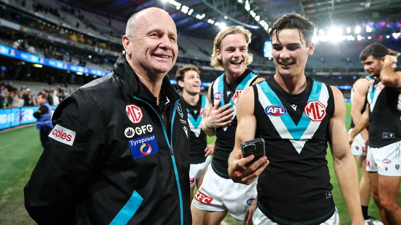 AFL Port Adelaide Ken Hinkley signs two-year deal to remain coach - ESPN