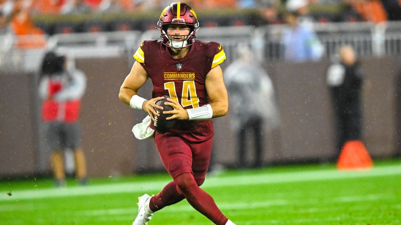 Washington nombra a Sam Howell como su quarterback titular - ESPN
