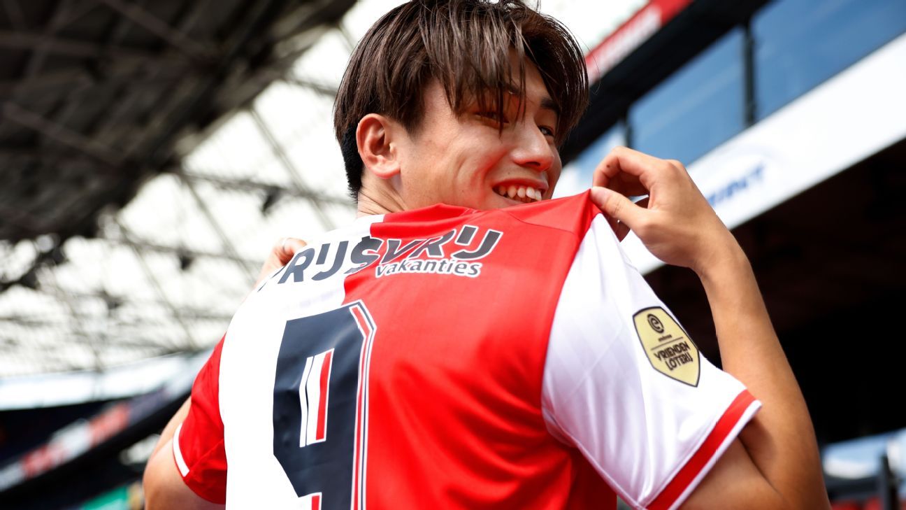 Ueda maakt eerste doelpunt voor Feyenoord - ESPN