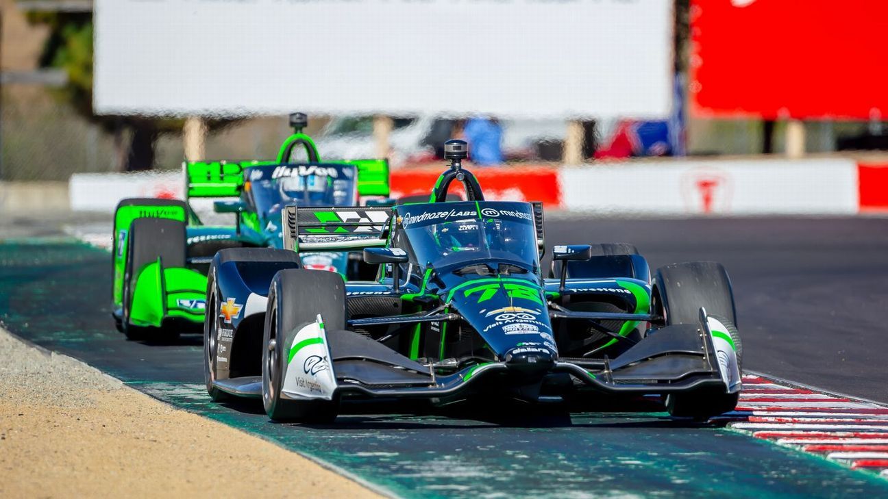Agustín Canapino tuvo su mejor clasificación de IndyCar en Laguna Seca ...