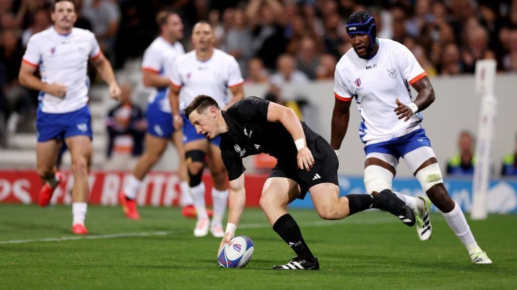 Cam Roigard y su estreno con un doblete con los All Blacks en la Copa ...