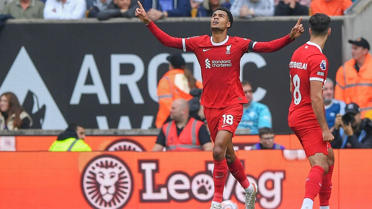 Liverpool vira sobre Wolves; Matheus Cunha perde gol incrível - ESPN