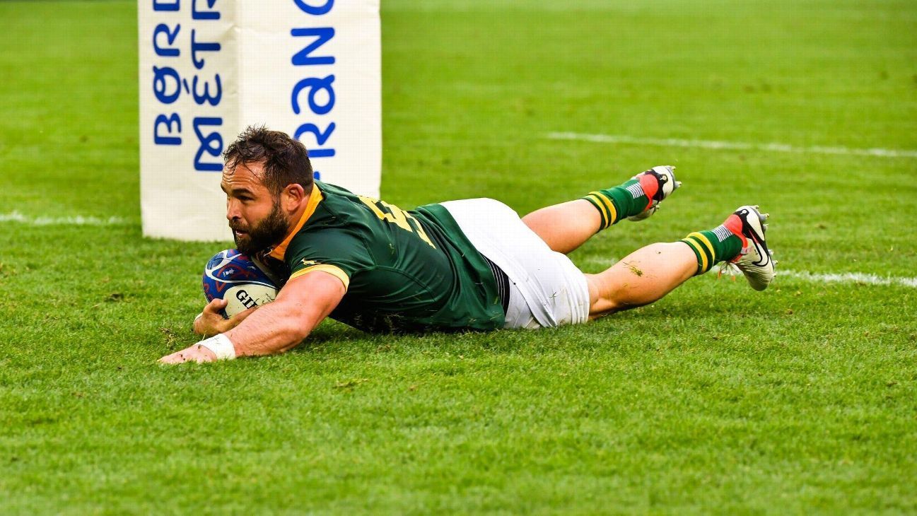 Cobus Reinach apoyó su segundo triplete en Mundiales consecutivos - ESPN