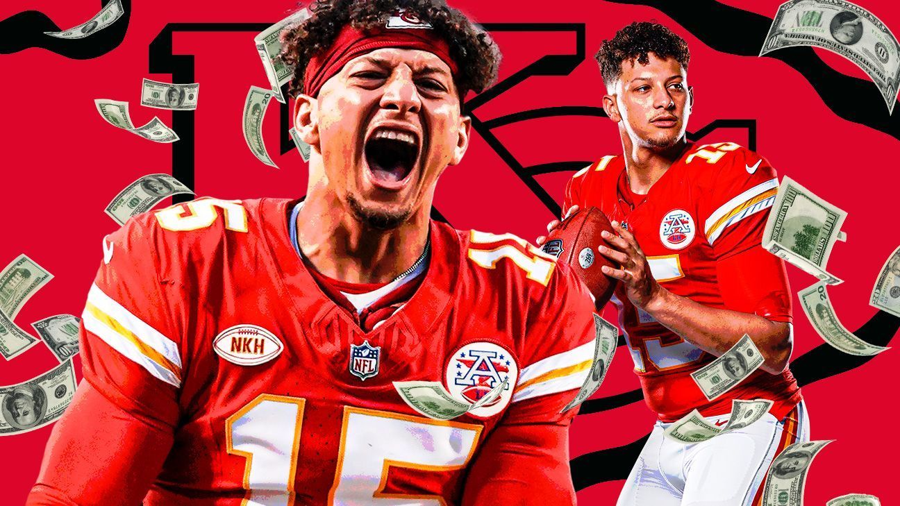 Patrick Mahomes recibe pago histórico con reestructuración de contrato - ESPN