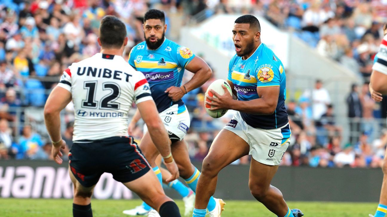 NRL Origin prop Moeaki Fotuaika re-signs with Gold Coast Titans long ...