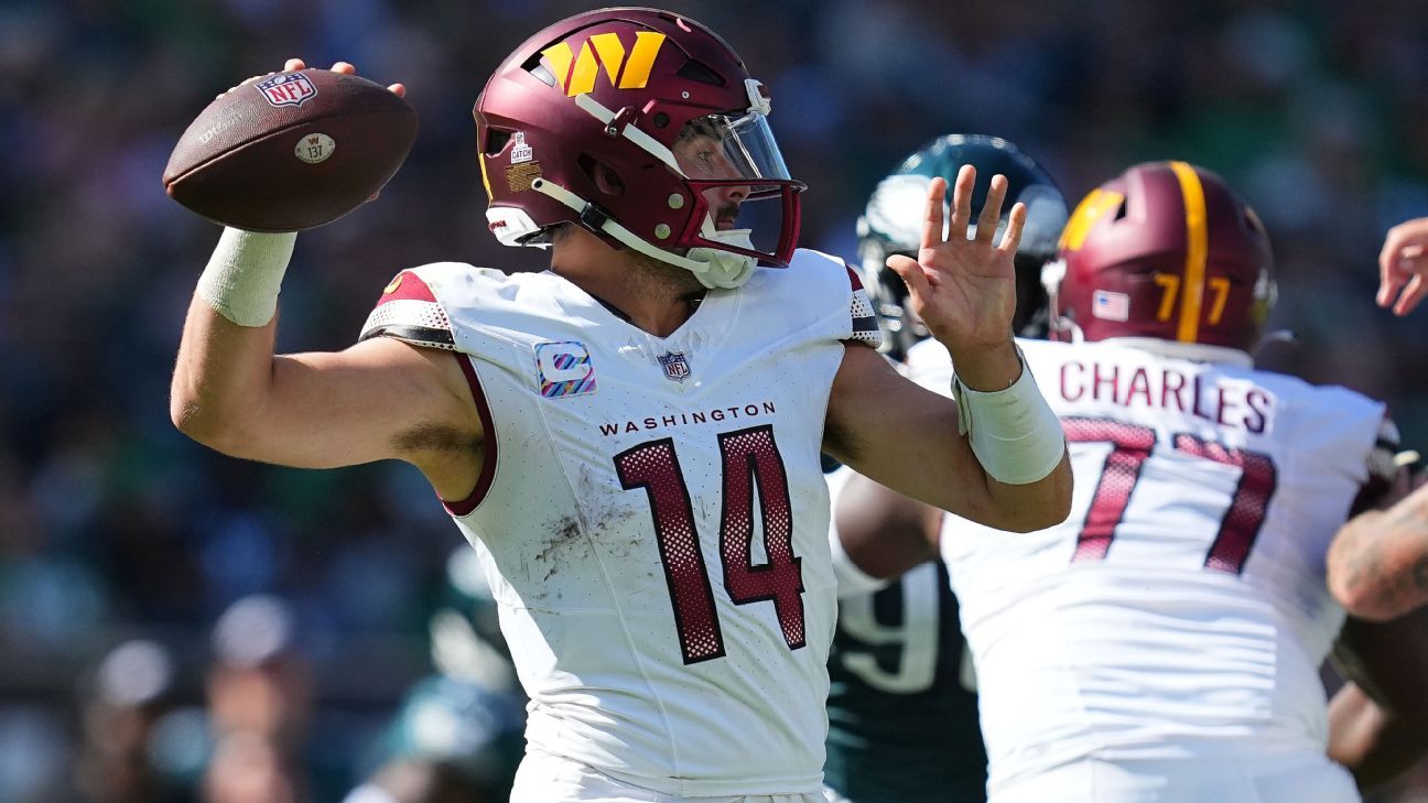 Howell, Commanders push Eagles to brink, can build on positives - ESPN ...