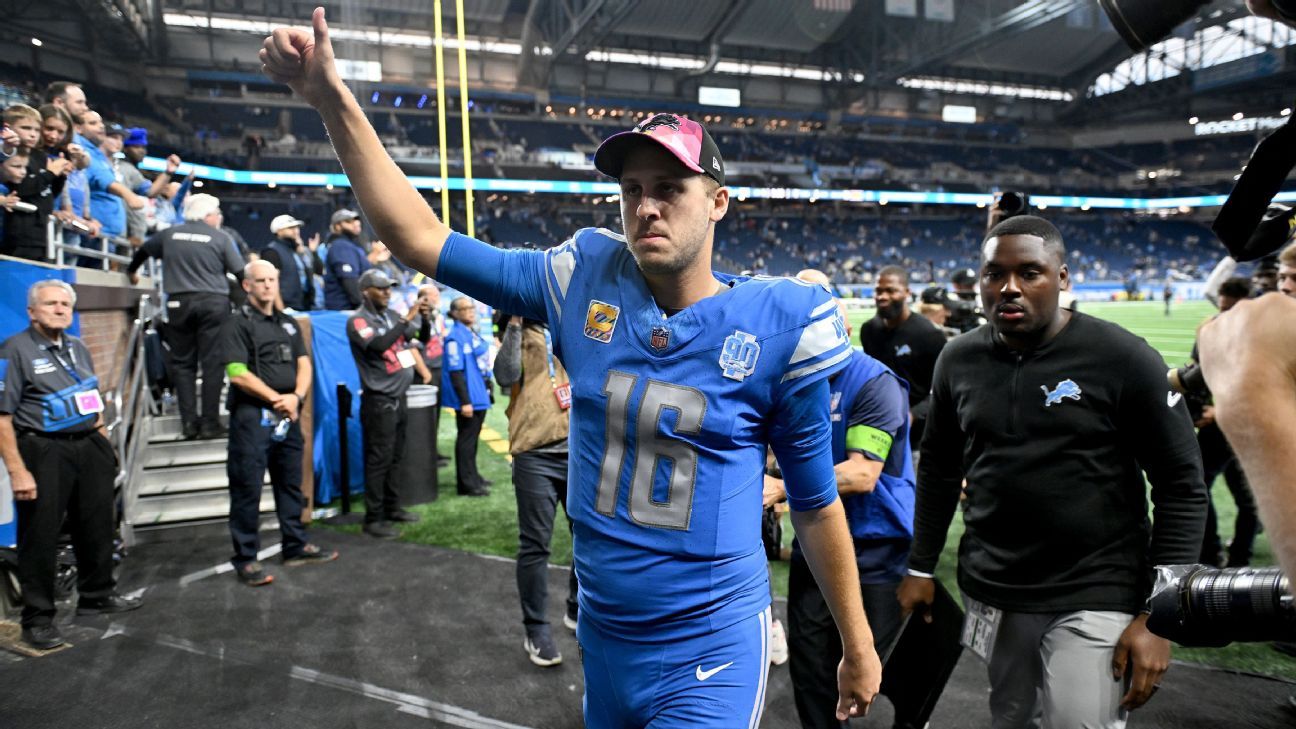 Goff: Panthers win shows Lions ‘becoming a more mature team’ - ESPN ...