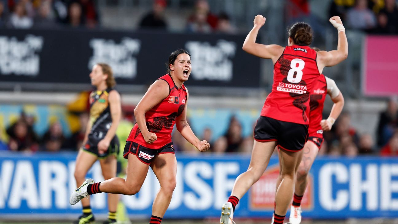 AFLW Round 7 Essendon eye AFLW finals after win over Richmond - ESPN