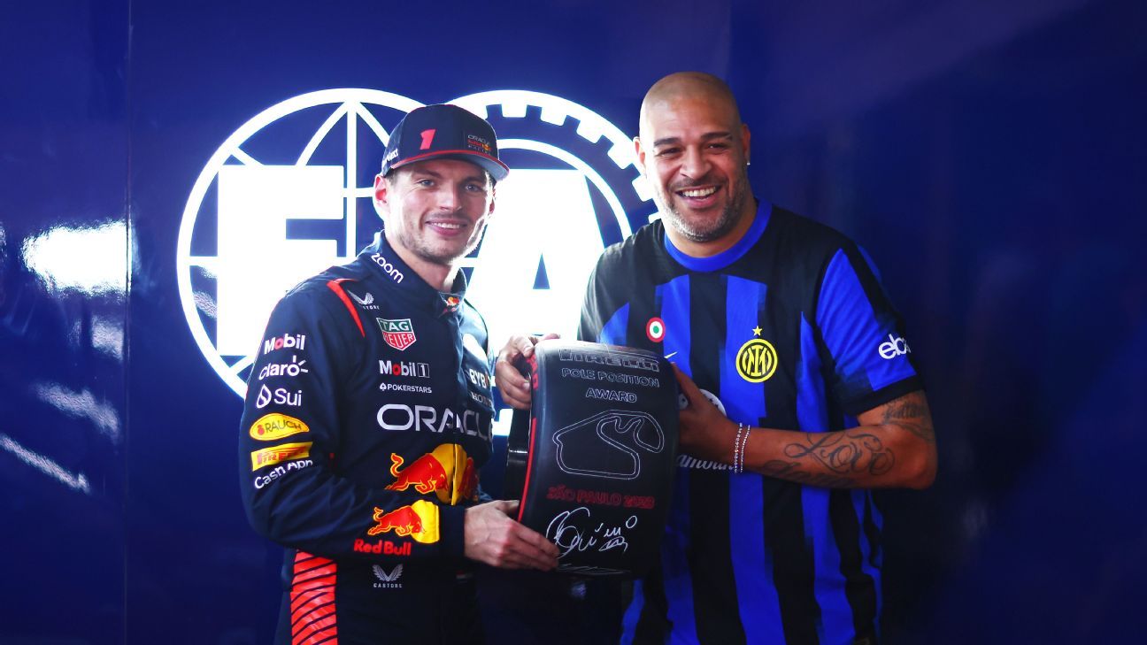 Adriano entrega reconocimiento a Max por la pole en Brasil - ESPN