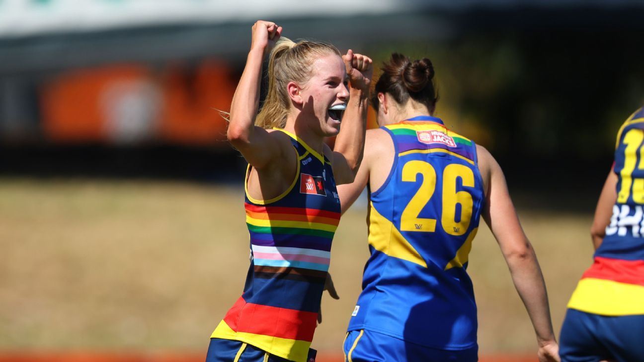 Crows beat Eagles to stay in the hunt for AFLW top spot - ESPN