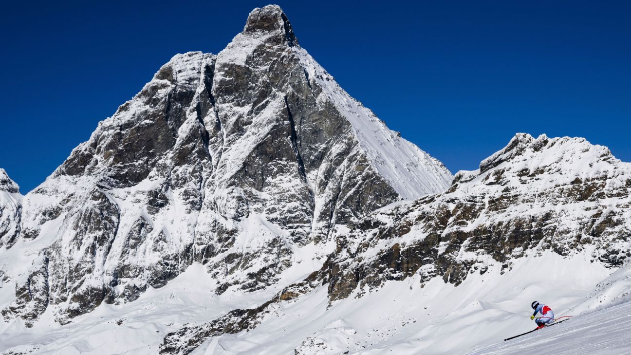 Ski racing begins on new downhill course near Matterhorn peak - ESPN