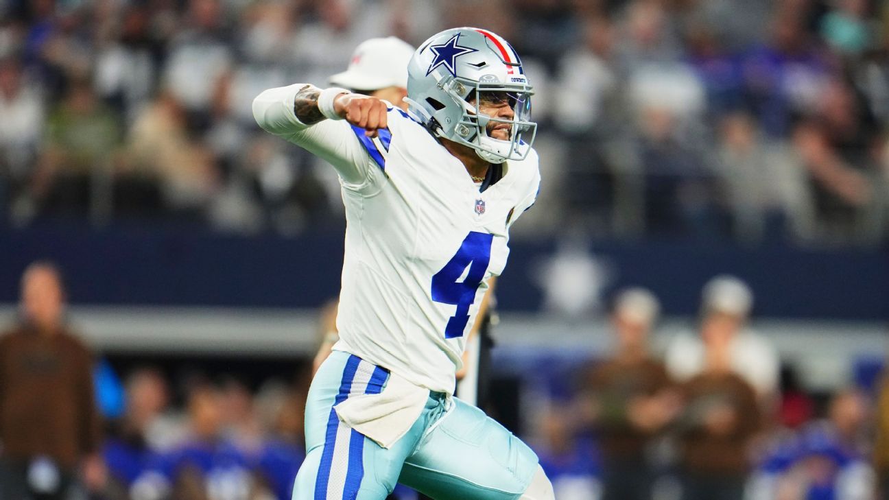 Cowboys cumplen al vencer a Giants en juego de trámite. - ESPN