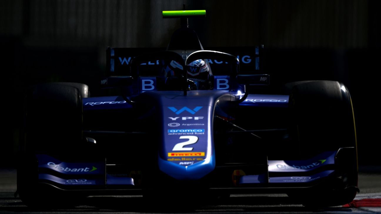 Franco Colapinto fue 19° en su primer ensayo de Fórmula 2 en Abu Dhabi ...