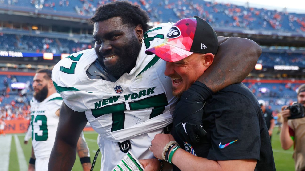 Why the Jets' Aaron Rodgers and Mekhi Becton share a special bond - ESPN