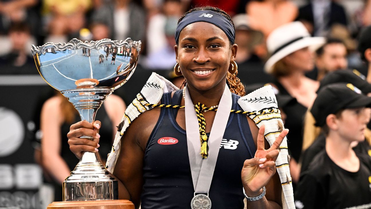 Coco Gauff, campeona por segundo año consecutivo en Auckland - ESPN
