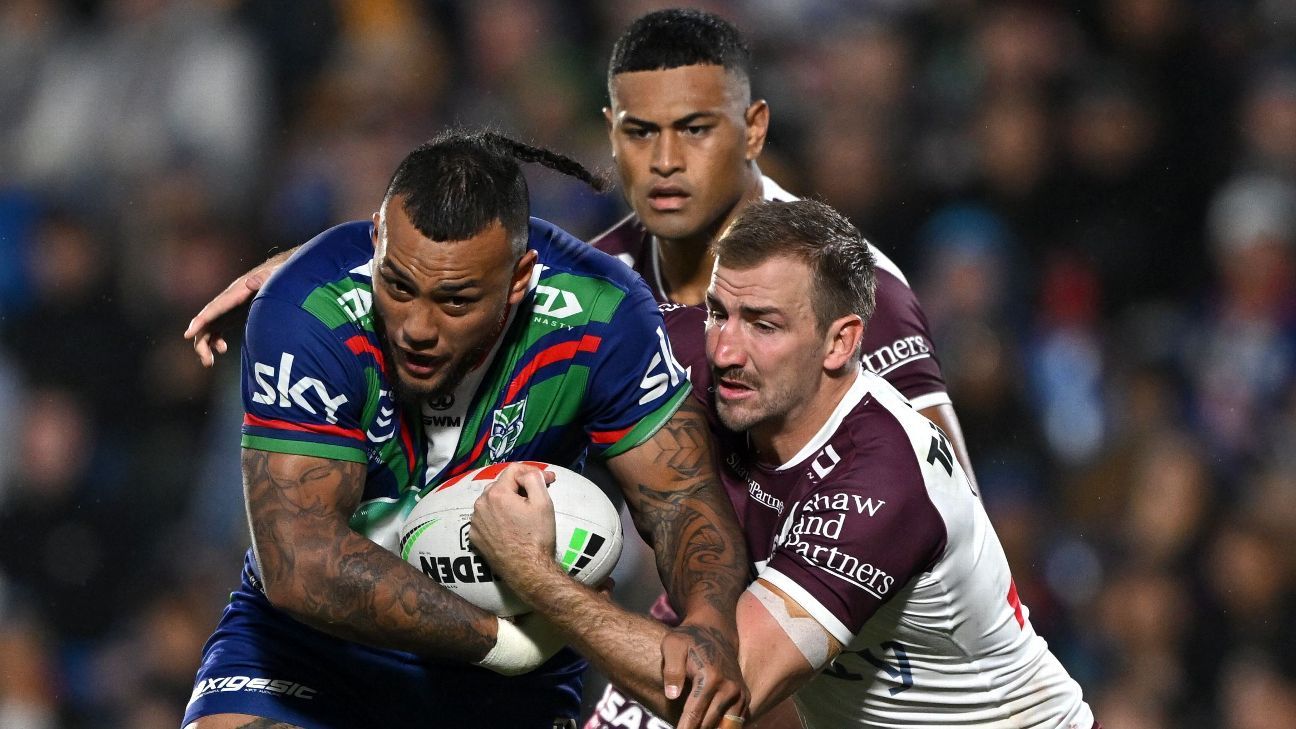 NRL: Late drama as Manly, Warriors battle to draw - ESPN