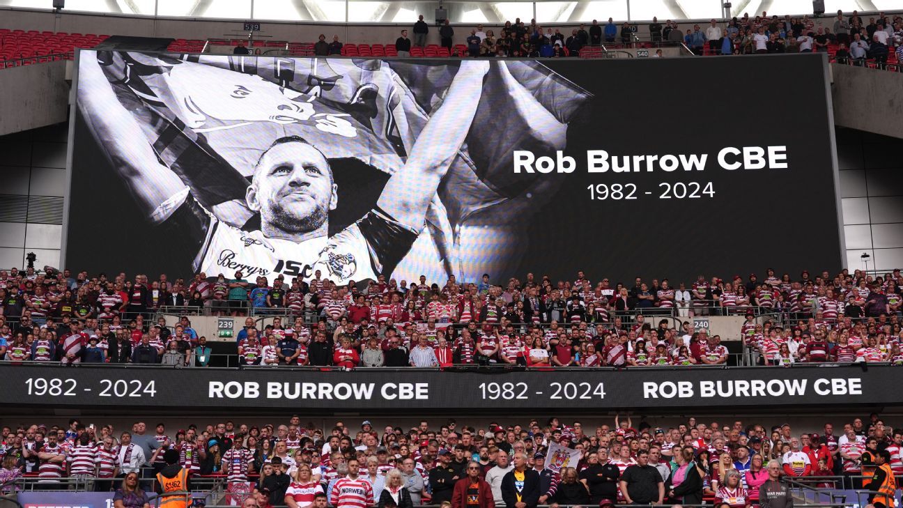 Rob Burrow tributes flow on Challenge Cup final day at Wembley - ESPN