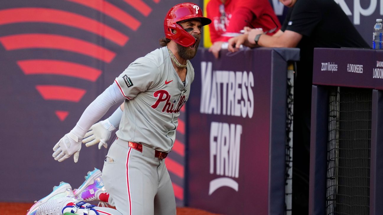 Bryce Harper, Phillies slide past Mets in London opener - ESPN