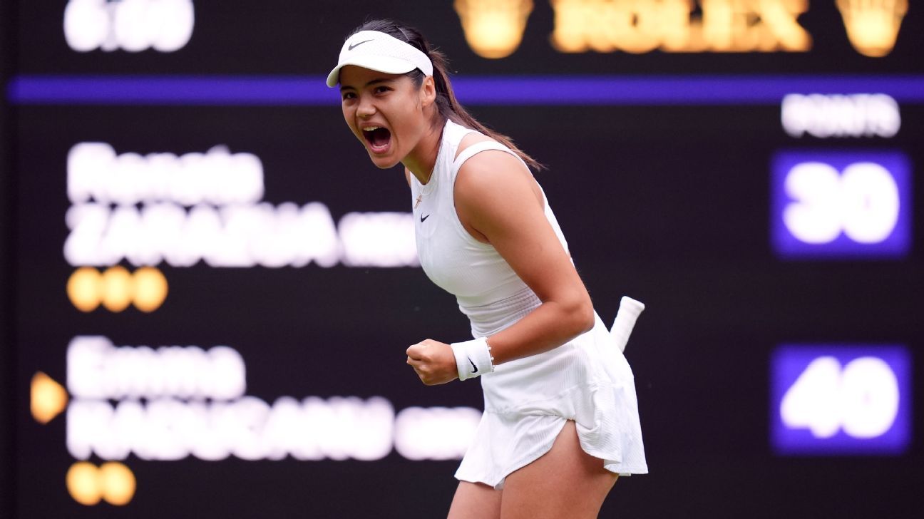 Wimbledon: Emma Raducanu marks return with first-round win - ESPN