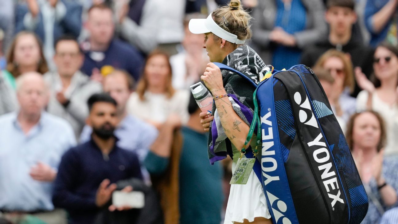 Defending Wimbledon champ Marketa Vondrousova loses in 1st round - ESPN