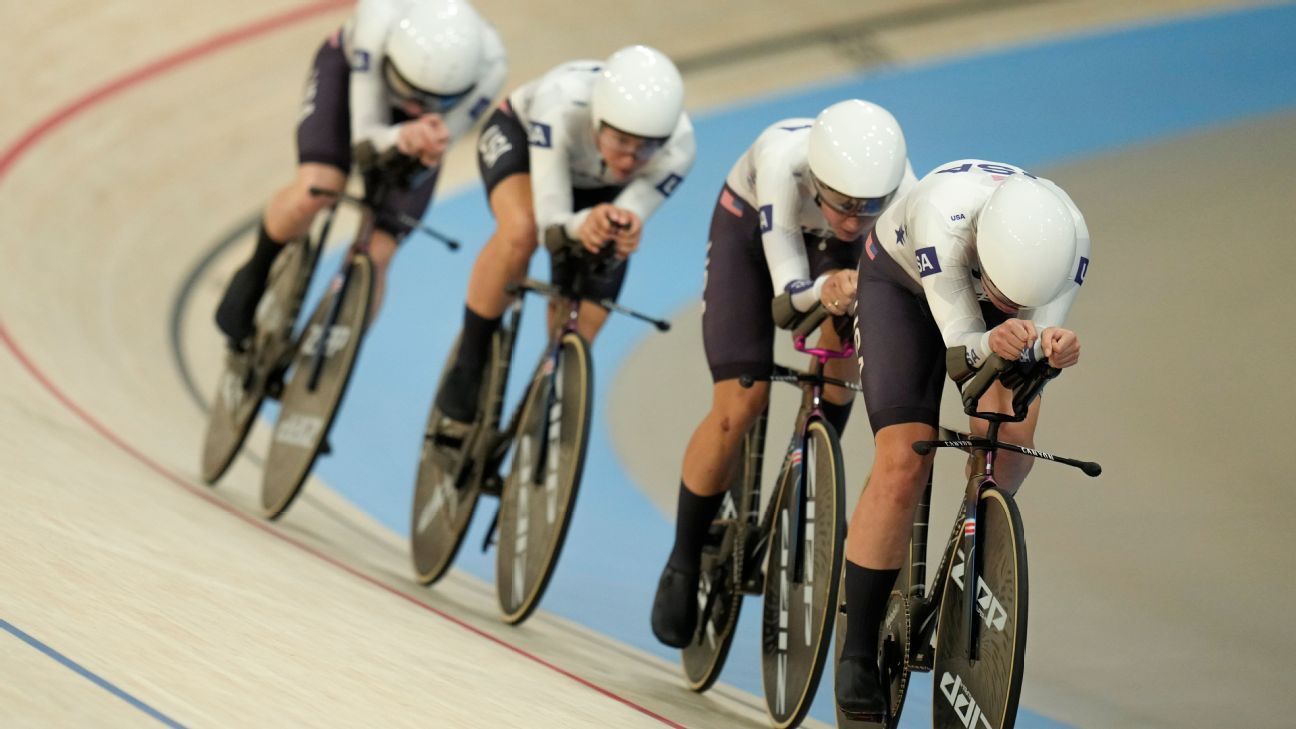 U.S. women's cycling pursuit team wins first Olympic gold - ESPN