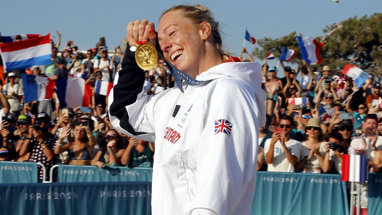 Olympics 2024: Ellie Aldridge wins Team GB's 13th gold medal - ESPN