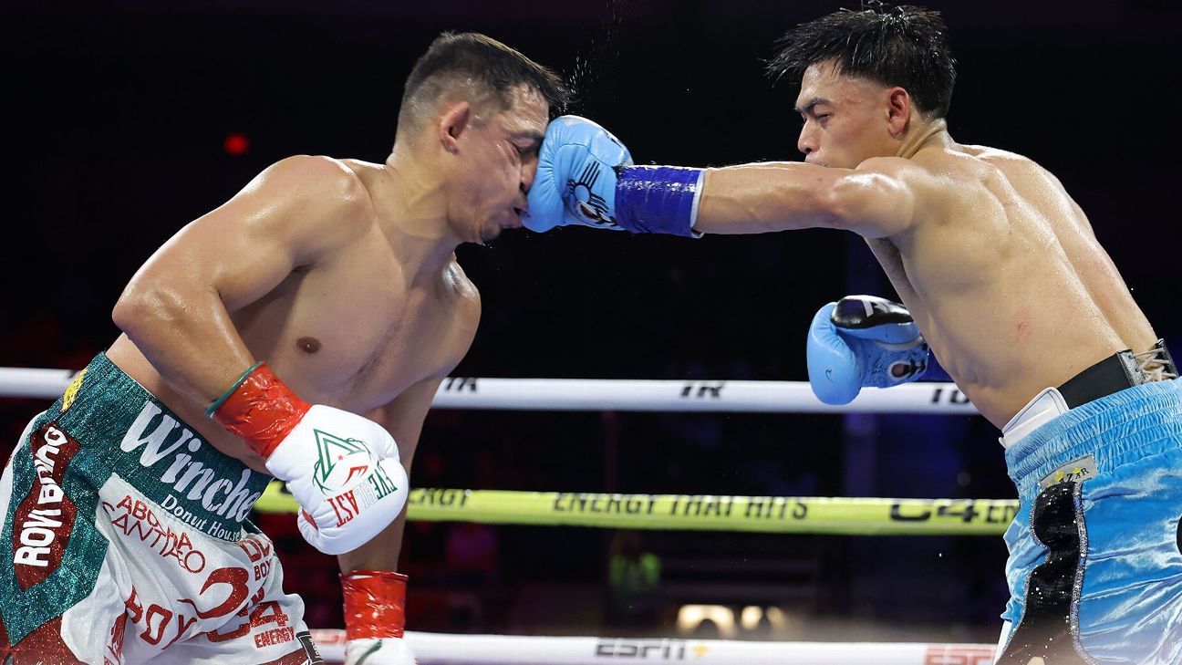 Angelo Leo le arrebata el título mundial pluma al 'Venado' López - ESPN