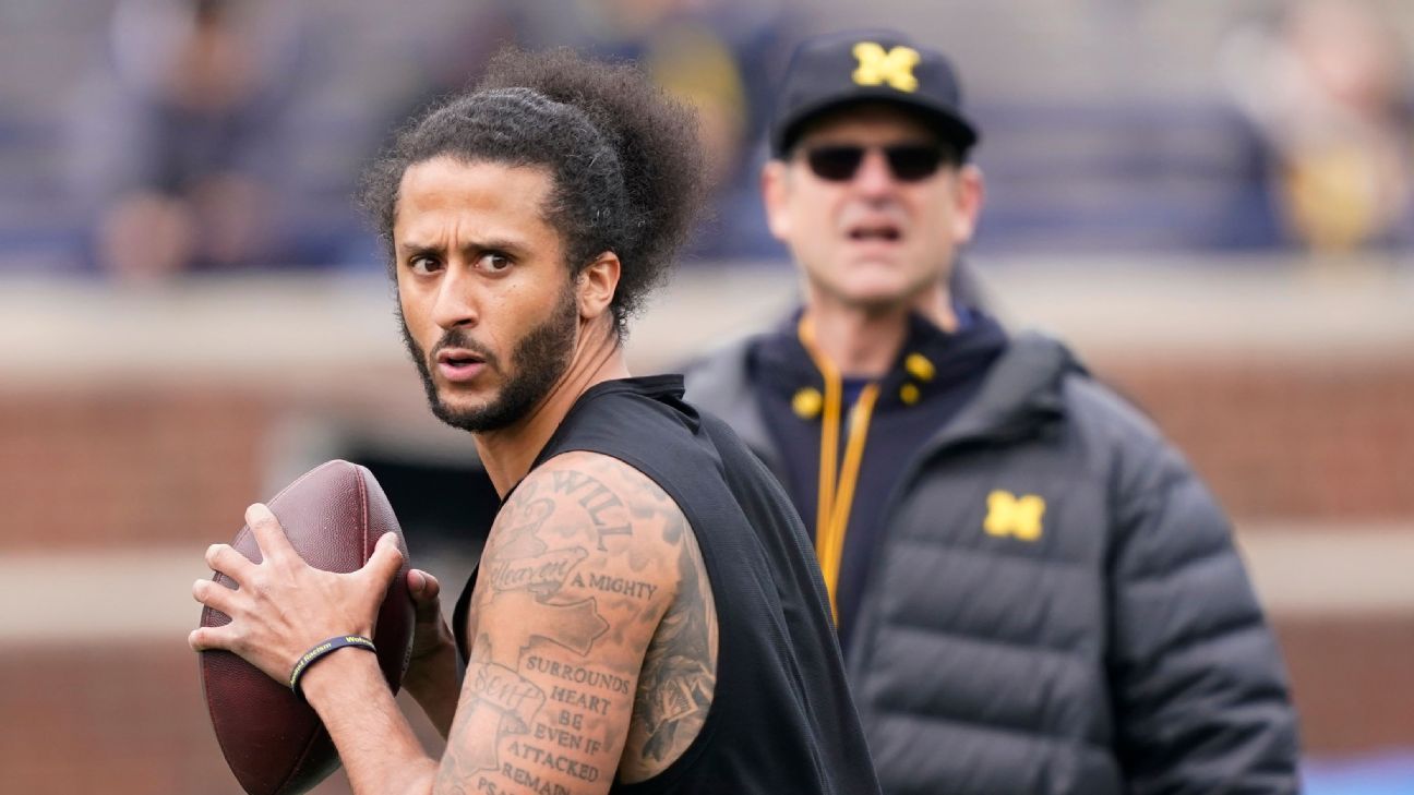 Jim Harbaugh invita a Colin Kaepernick a Chargers... como coach - ESPN