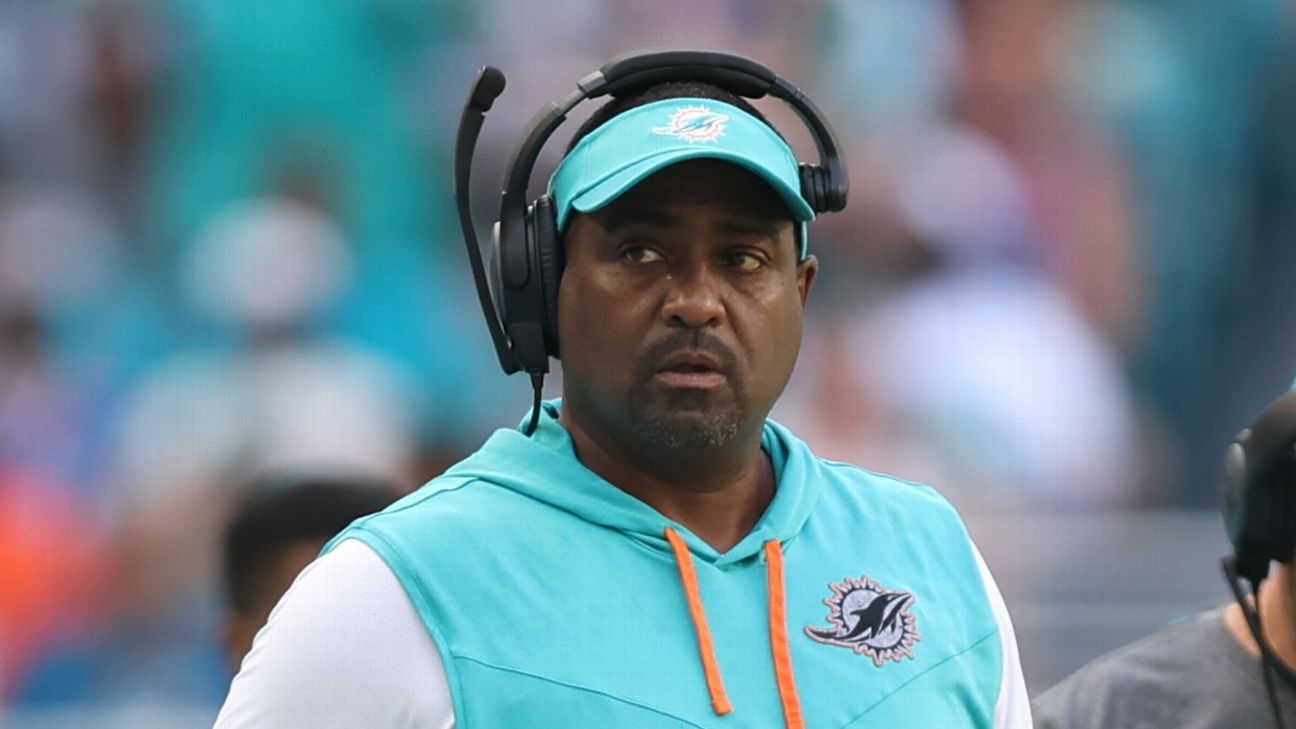 Dolphins: Asistente Jon Embree será HC en segunda mitad, fuente - ESPN