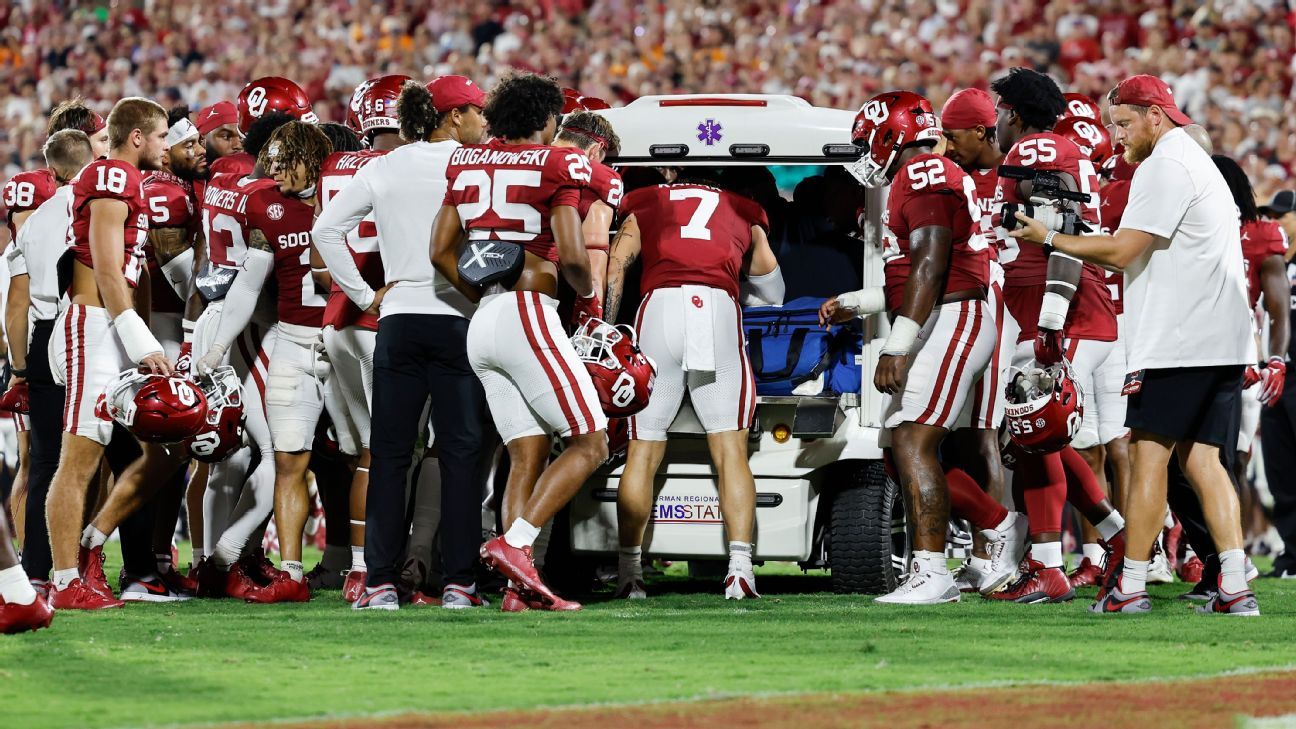 Sooners' Kendel Dolby dislocates ankle in loss to Vols - ESPN