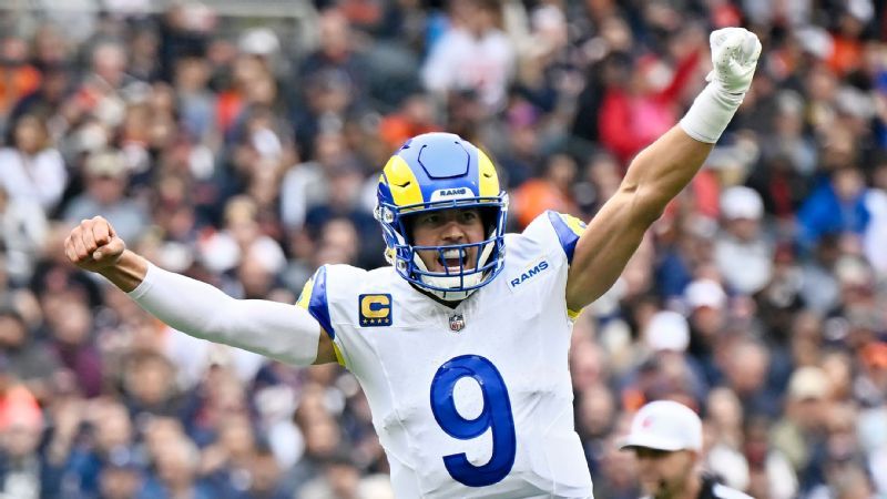 Matthew Stafford de Rams sube al décimo lugar histórico de pasadores - ESPN